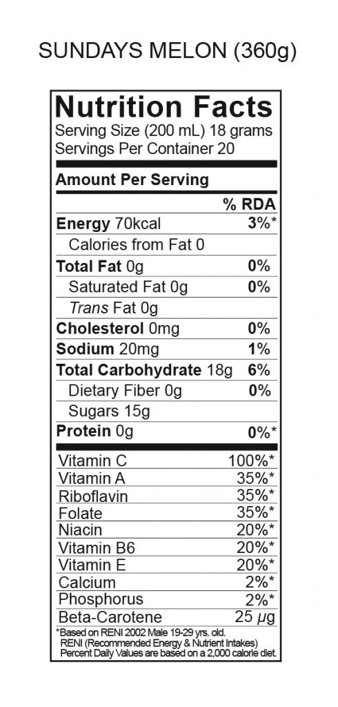 SundaysMelon_360g - Oishi